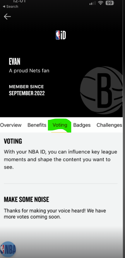 NBA ID Voting – NBA Help Center
